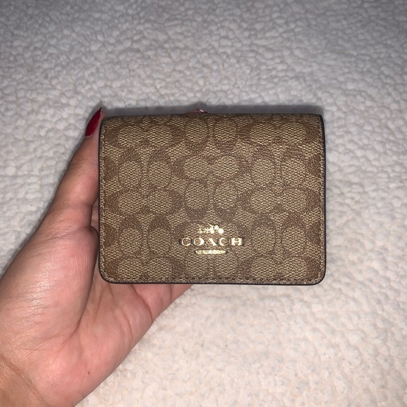 Coach | Bags | Coach Mini Wallet On Chain Micro Signature Canvas | Poshmark
